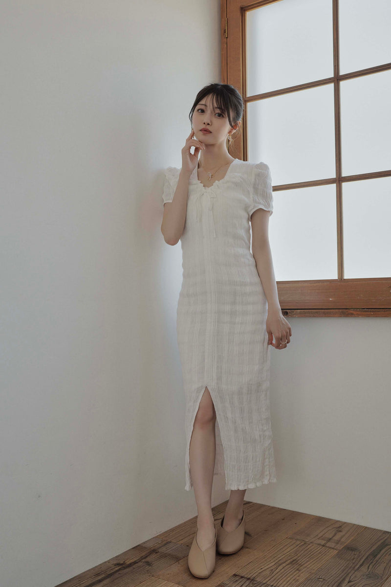 【市川美織 × kicuri】Gather Fabric One-piece