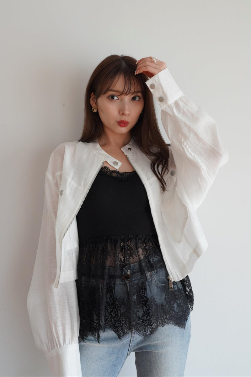 Sheer Short Blouson – kicuri